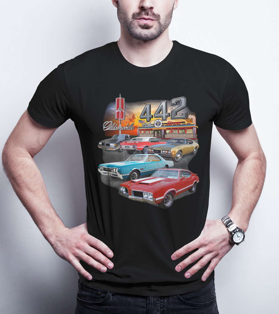 Oldsmobile 442 Classic Cars At The Diner T-Shirt