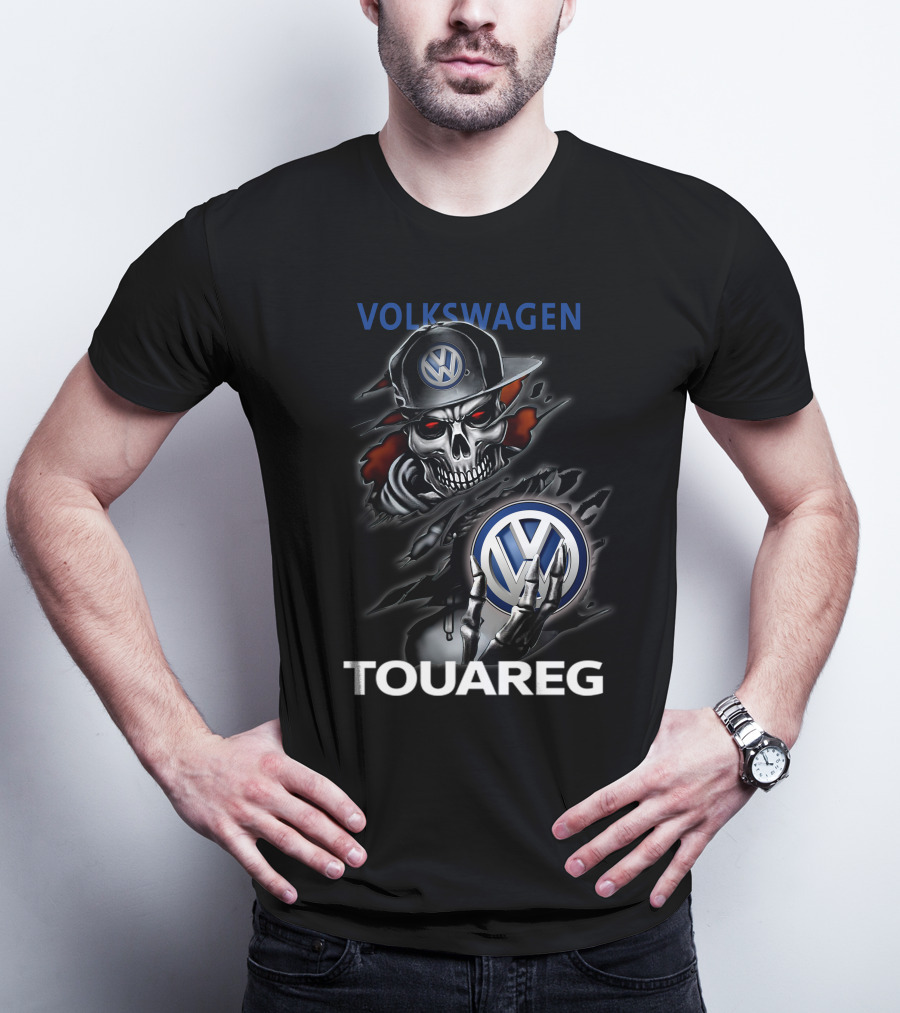 VOLKSWAGEN TOUAREG 05 Skull Logo Art Grim Reaper T-Shirt