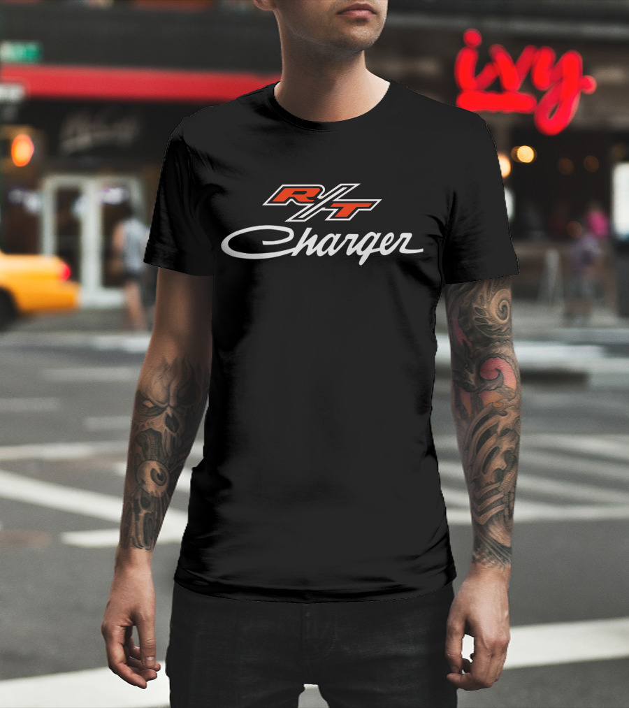 Dodge Charger R/T Classic Muscle Car Branding T-Shirt
