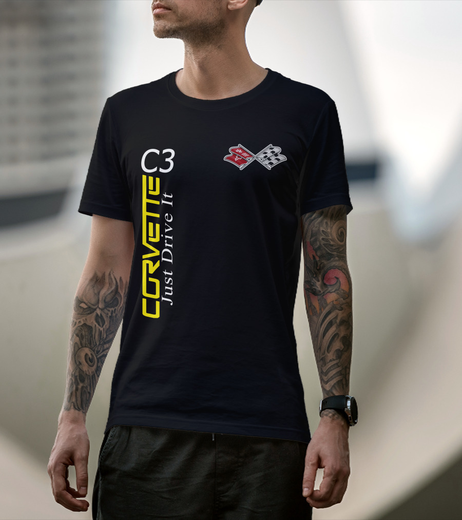 Corvette C3 Just Drive It Flag T-Shirt