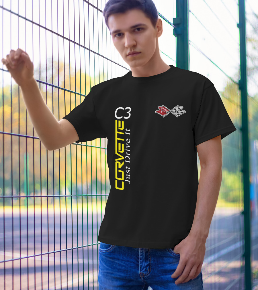 Corvette C3 Just Drive It Flag T-Shirt