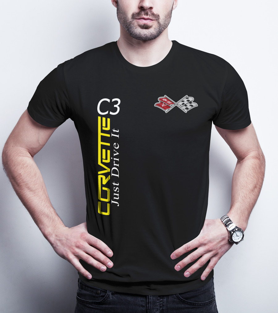 Corvette C3 Just Drive It Flag T-Shirt