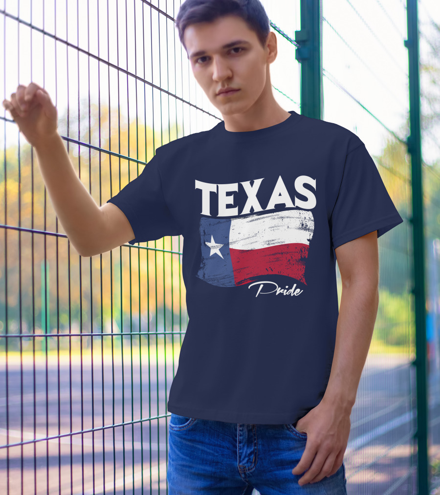 Texas Pride Lone Star Flag Bold Statement T-Shirt