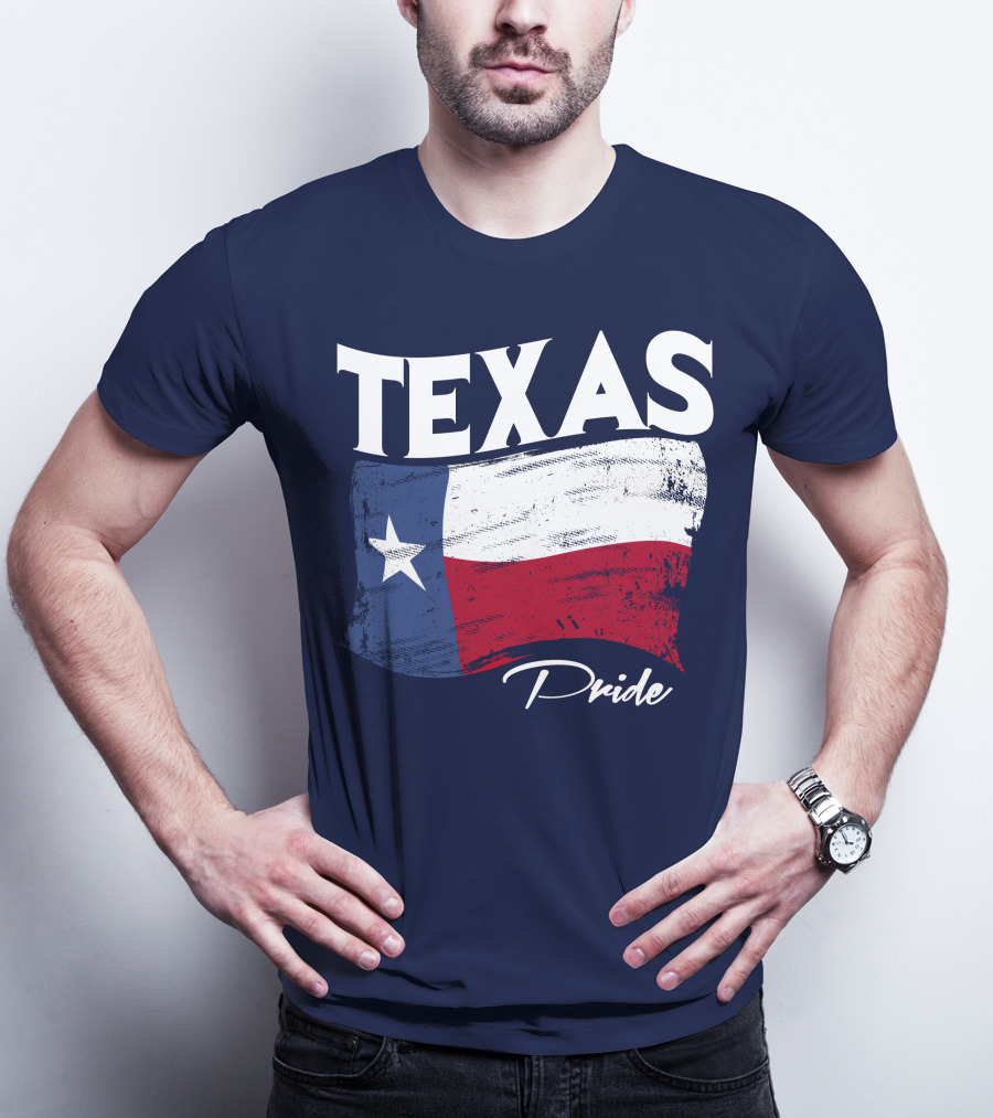 Texas Pride Lone Star Flag Bold Statement T-Shirt