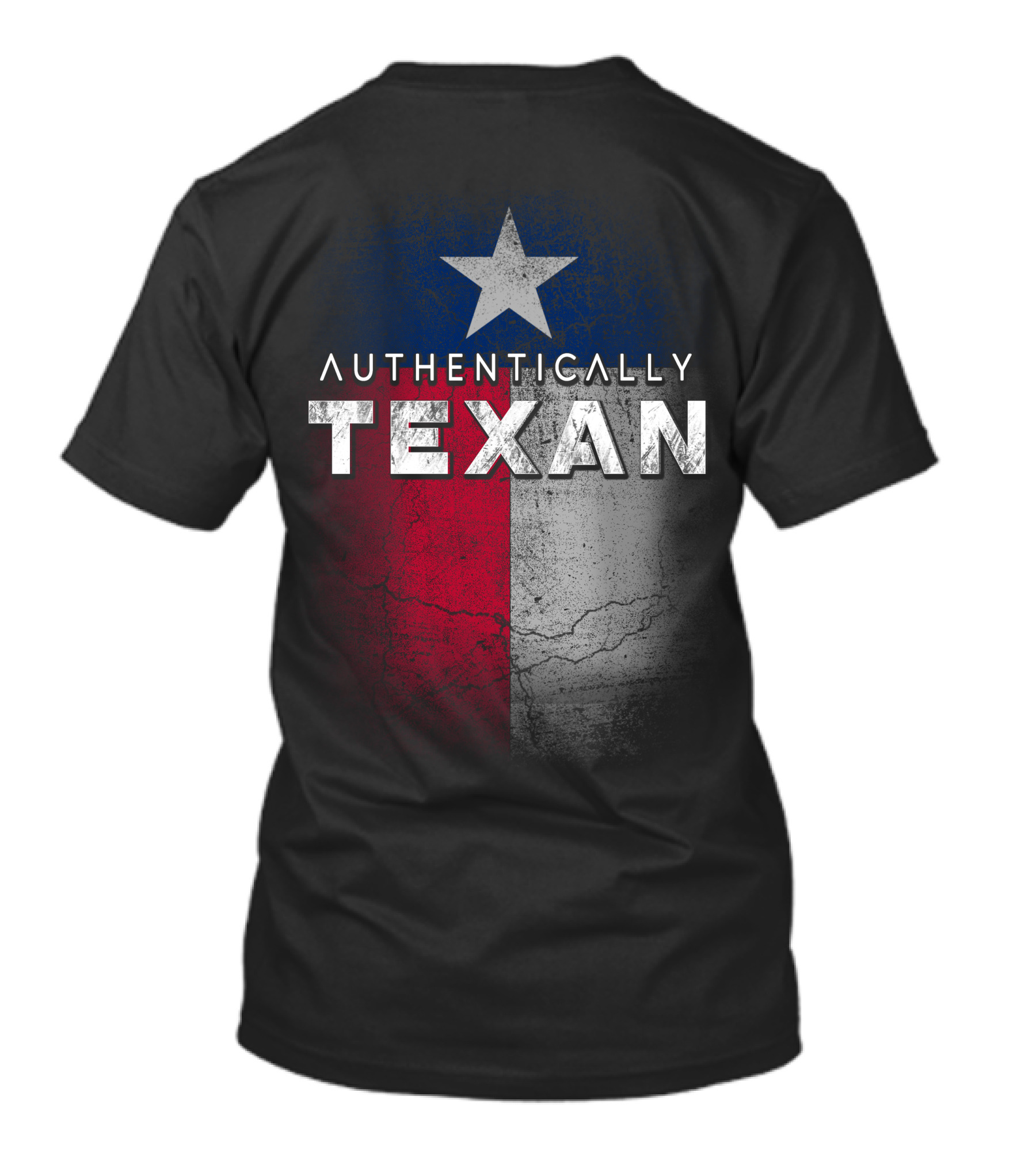 Authentically Texan Lone Star Flag Style T-Shirt