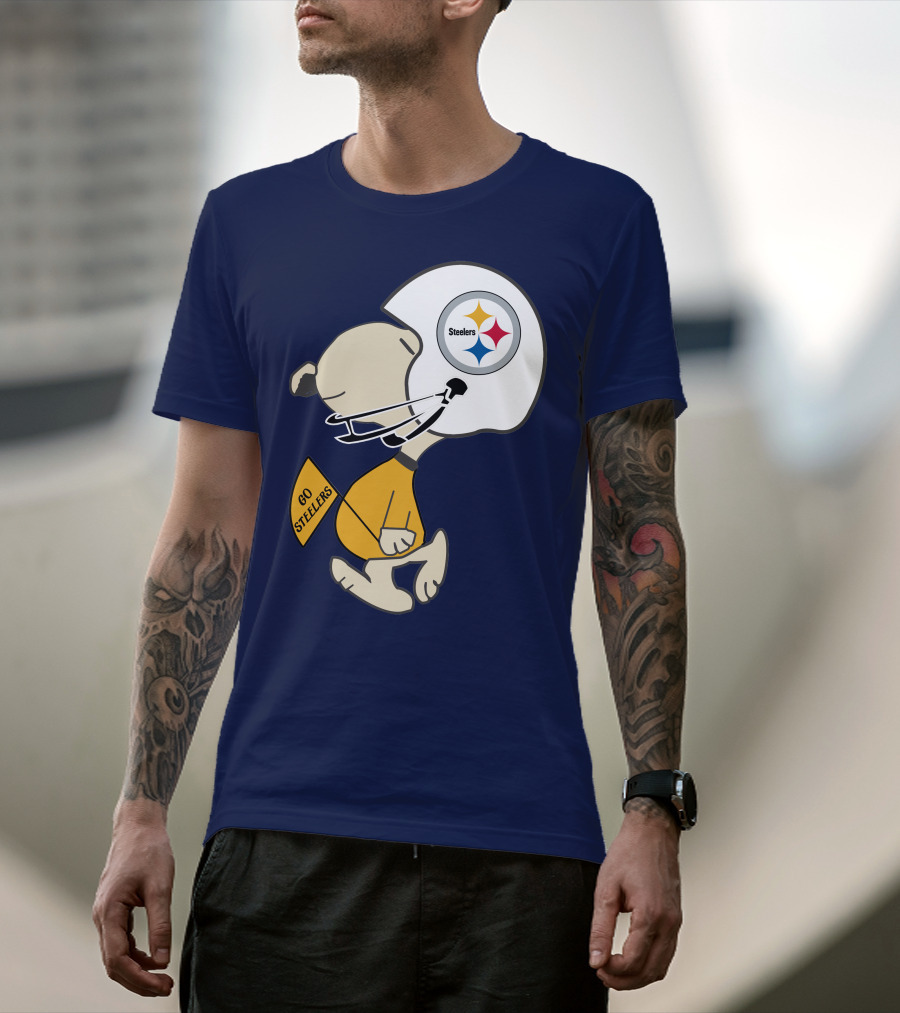 Steelers Football Helmet Go Steelers Fan T-Shirt