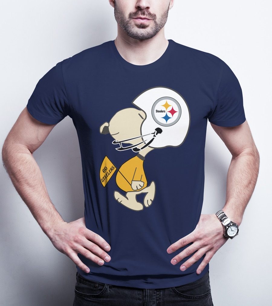 Steelers Football Helmet Go Steelers Fan T-Shirt