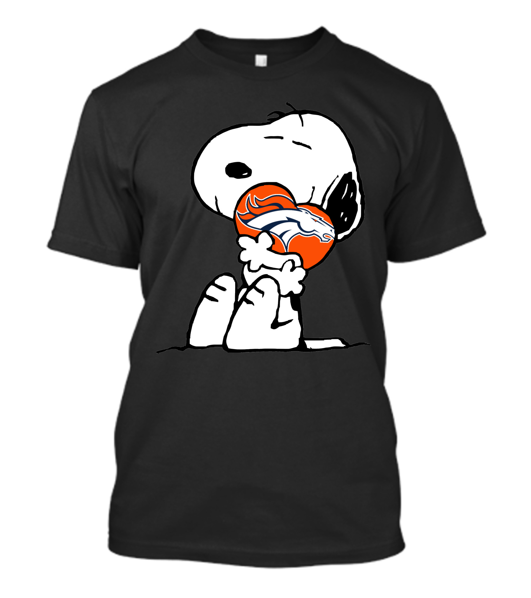 Snoopy Hugging Denver Broncos Football T-Shirt