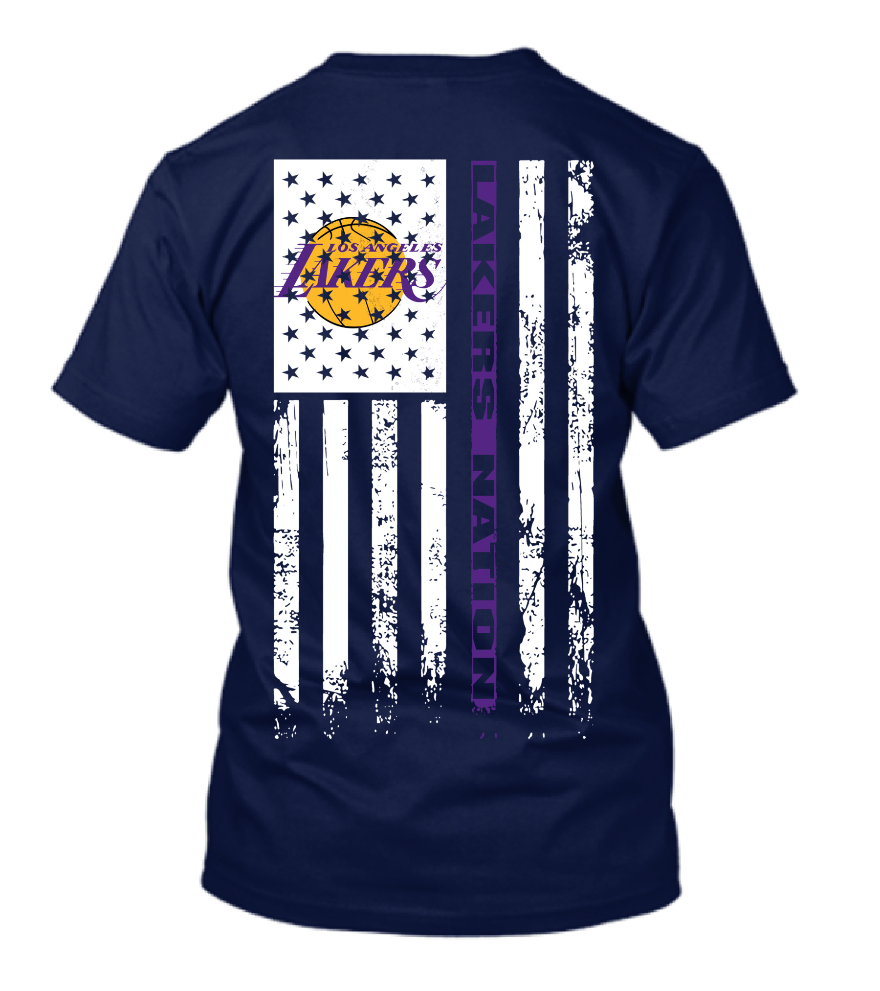 Los Angeles Lakers Nation Flag Stars Stripes T-Shirt