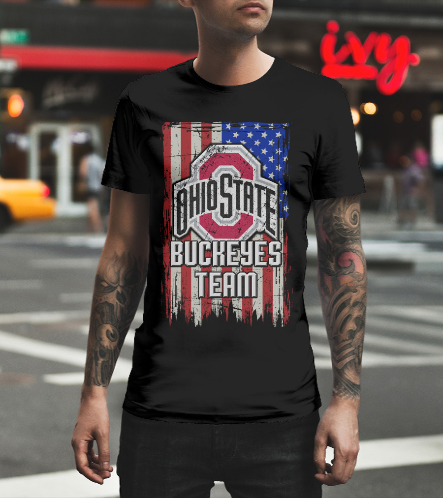 Ohio State Buckeyes Team Usa Flag T-Shirt