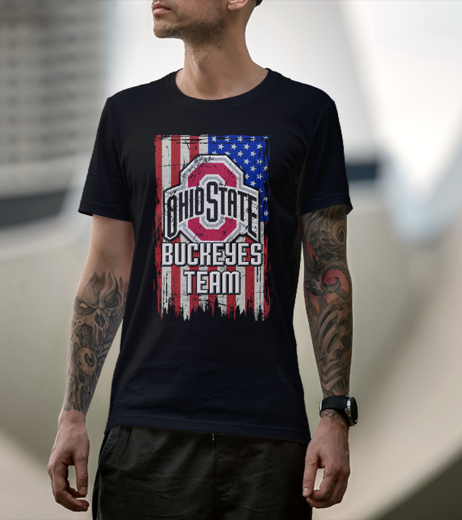 Ohio State Buckeyes Team Usa Flag T-Shirt