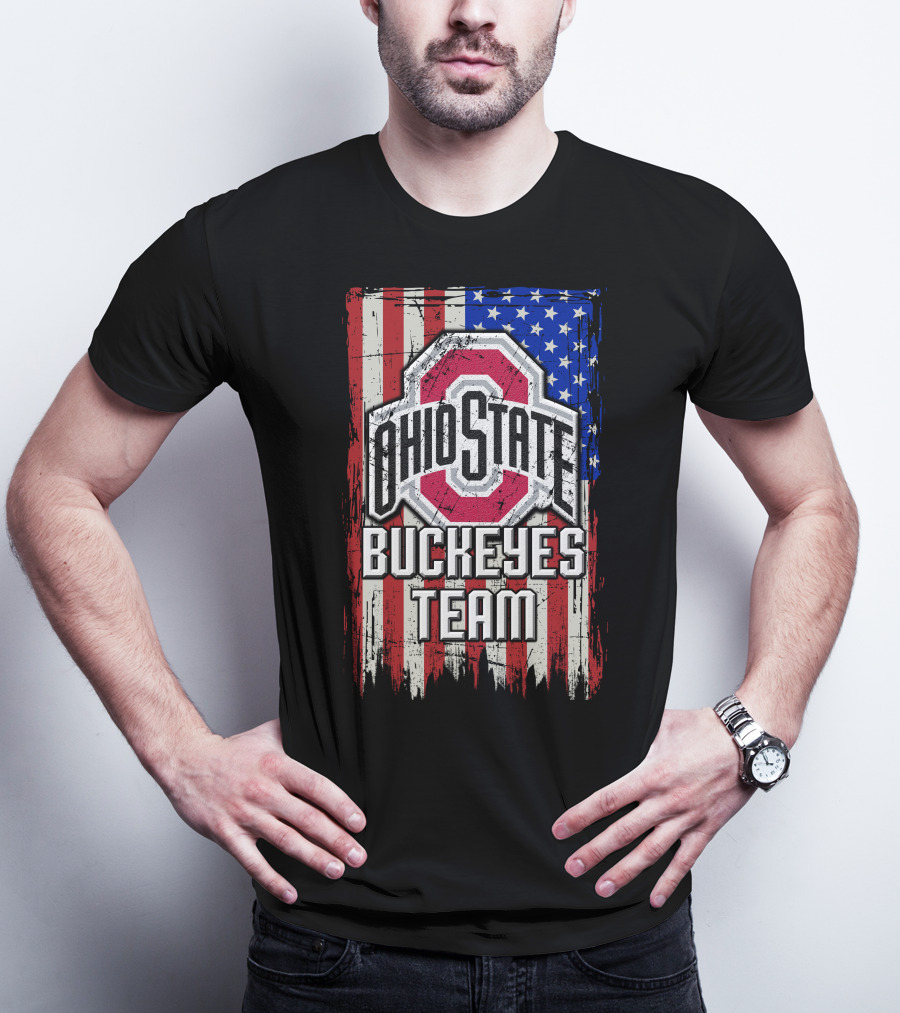 Ohio State Buckeyes Team Usa Flag T-Shirt