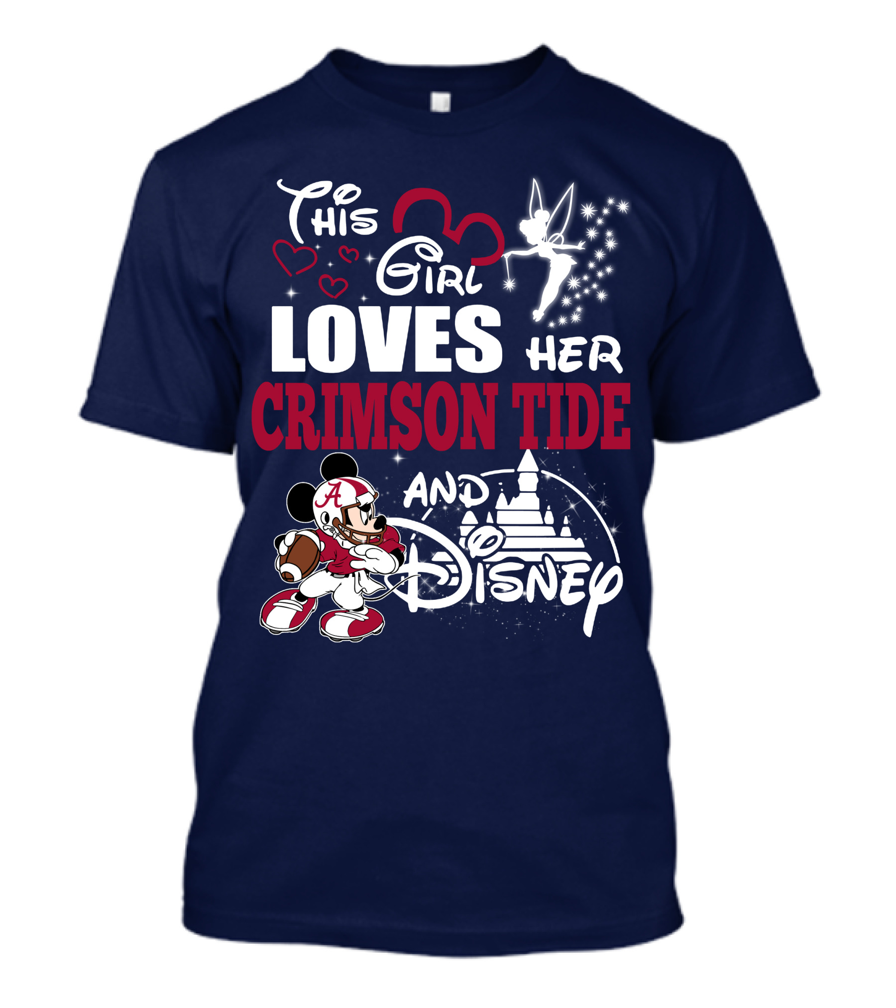 This Girl Loves Her Crimson Tide And Disney T-Shirt