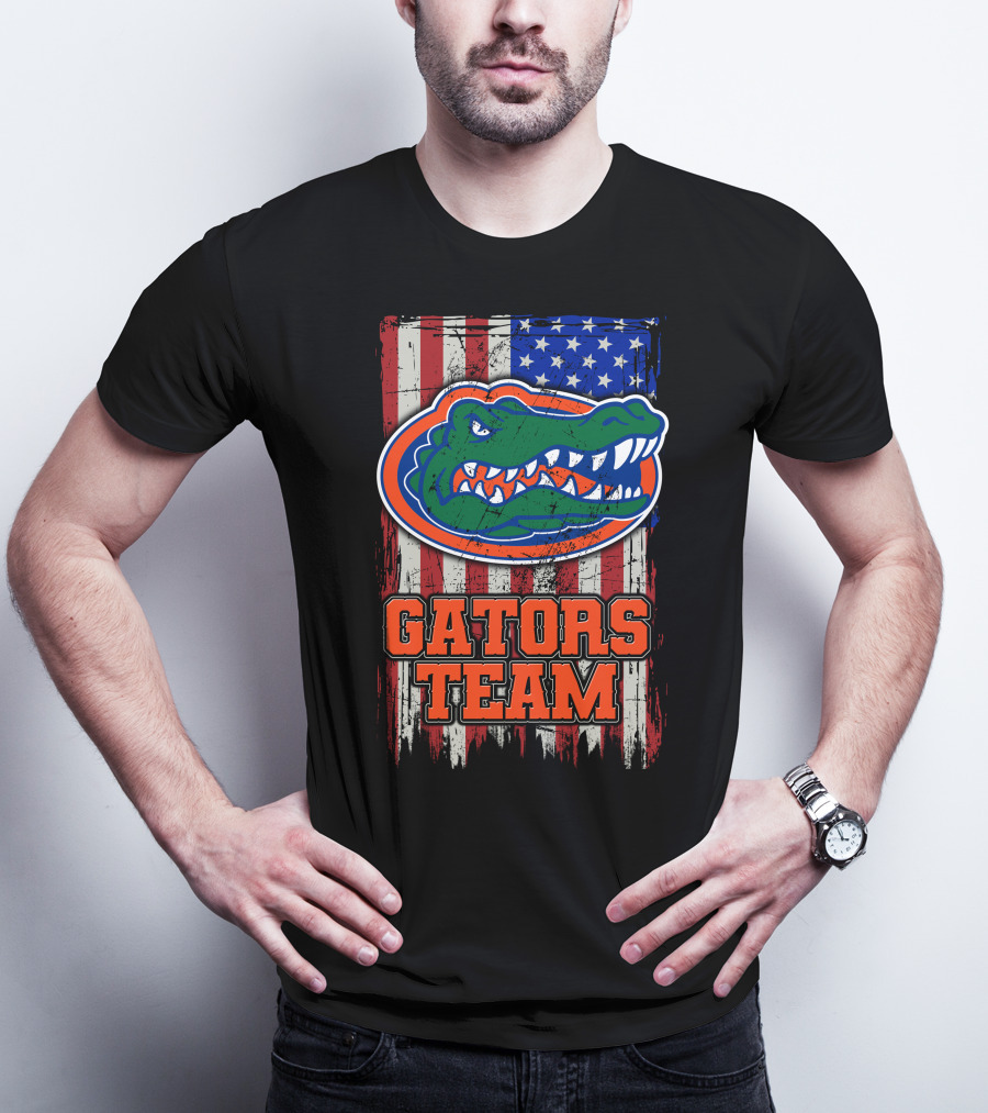 Gators Team Florida American Flag T-Shirt