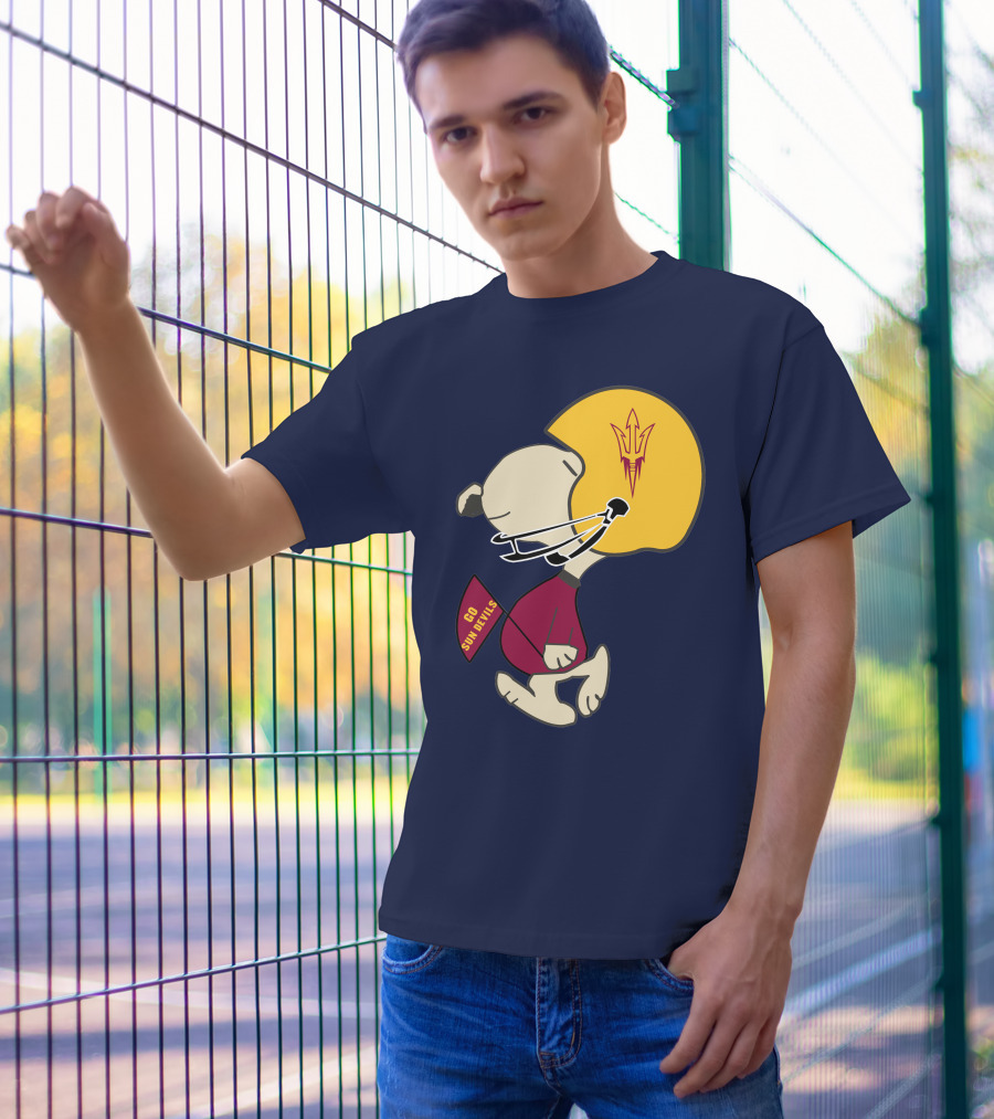 Snoopy Arizona State Sun Devils Football Helmet Go Sun Devils T-Shirt