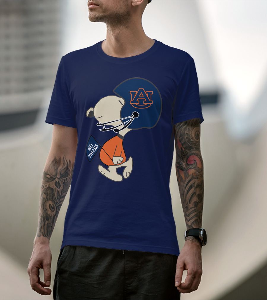Go Tigers Auburn University Football Snoopy T-Shirt
