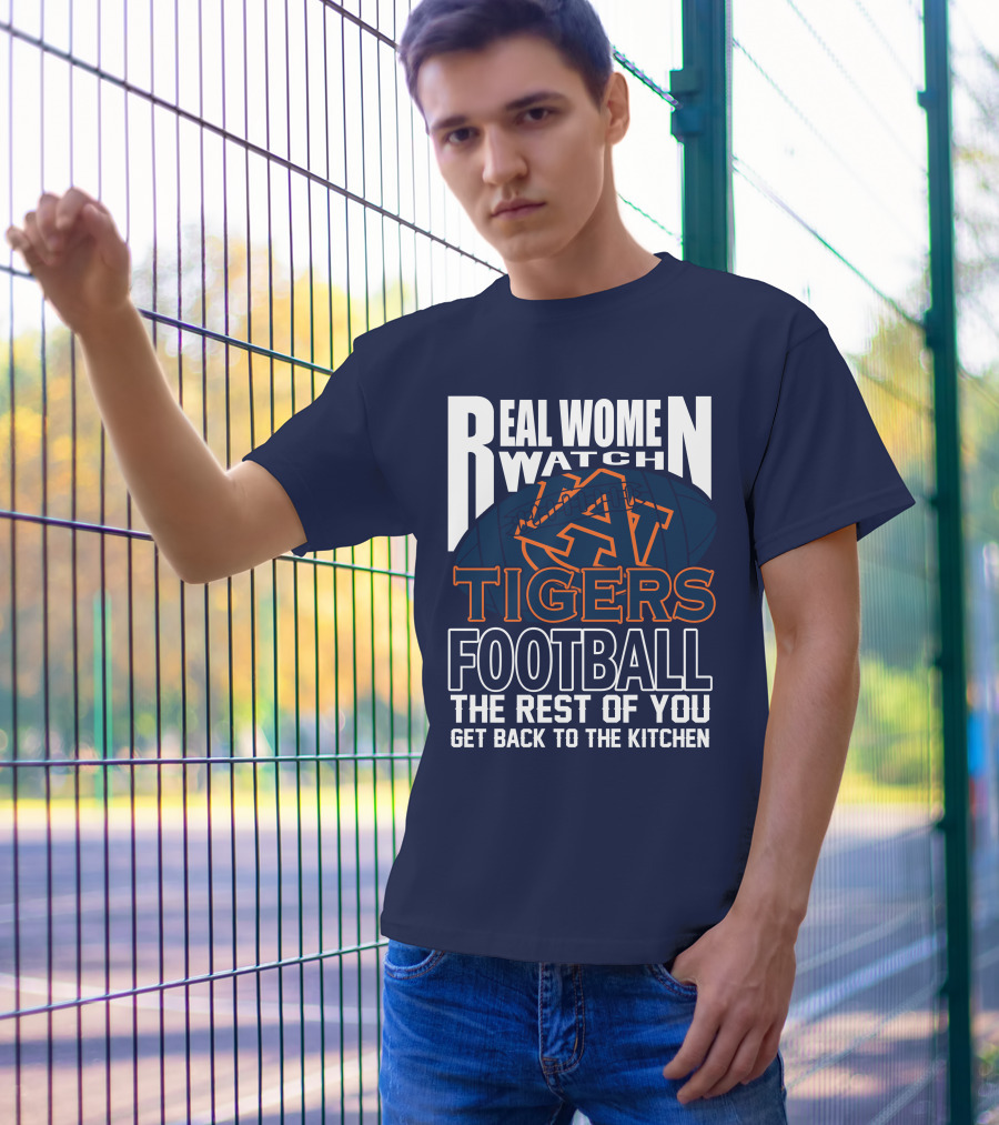 Real Women Watch Auburn Tigers Football T-Shirt
