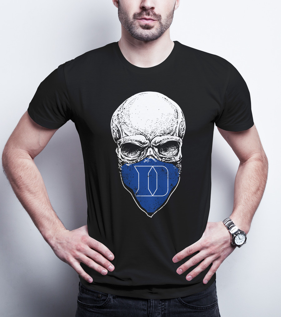 Duke Blue Devils D Logo Skull T-Shirt