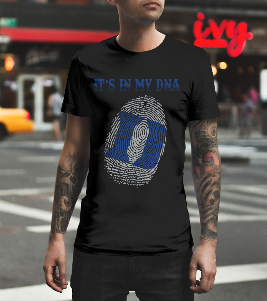 It's In My Dna Duke Blue Devils Fingerprint T-Shirt