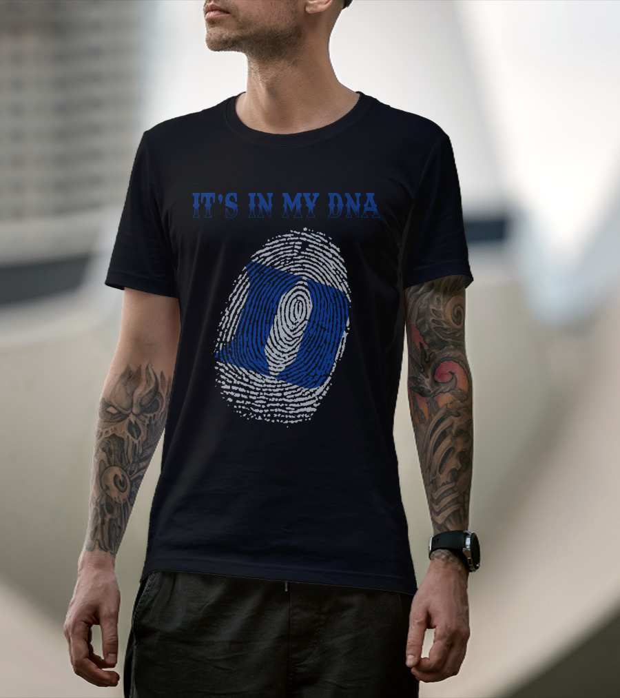 It's In My Dna Duke Blue Devils Fingerprint T-Shirt