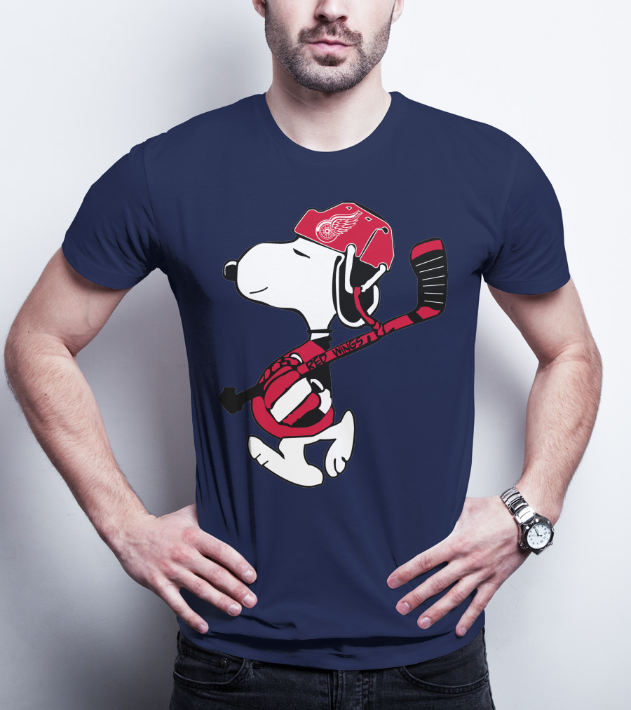 Snoopy Detroit Red Wings Hockey Enthusiast T-Shirt