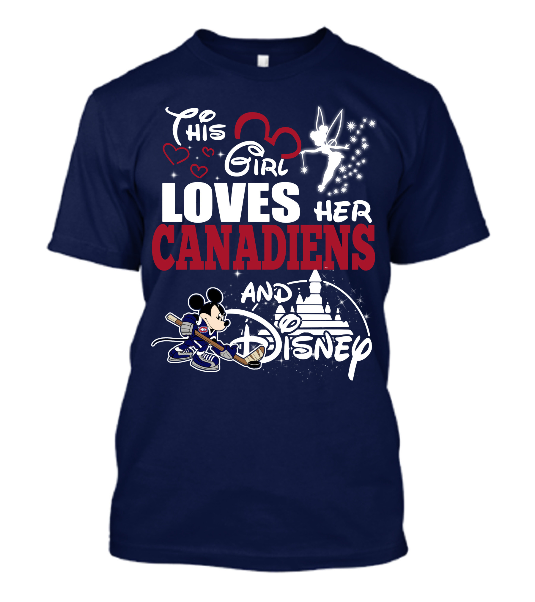 This Girl Loves Her Canadiens And Disney T-Shirt
