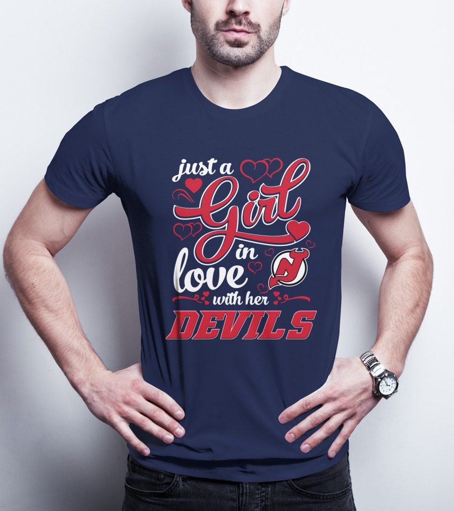 Just A Girl In Love With Her New Jersey Devils T-Shirt