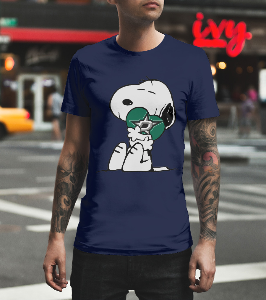 Snoopy Hugging Dallas Stars T-Shirt