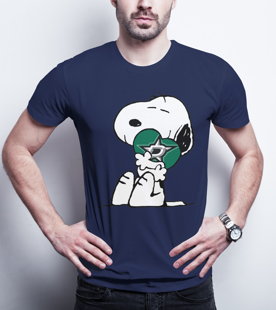 Snoopy Hugging Dallas Stars T-Shirt