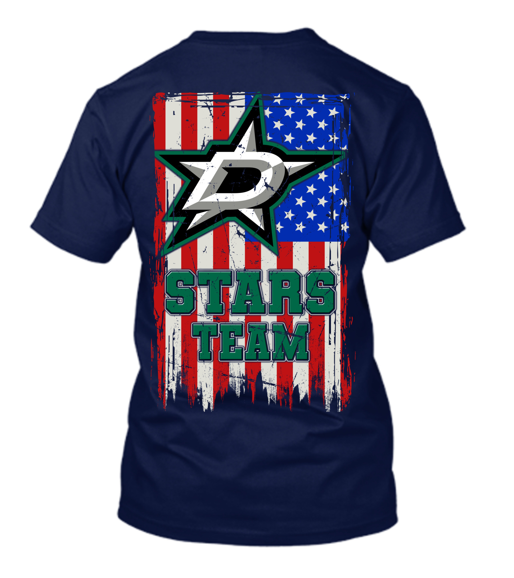 Stars Team Dallas American Flag T-Shirt