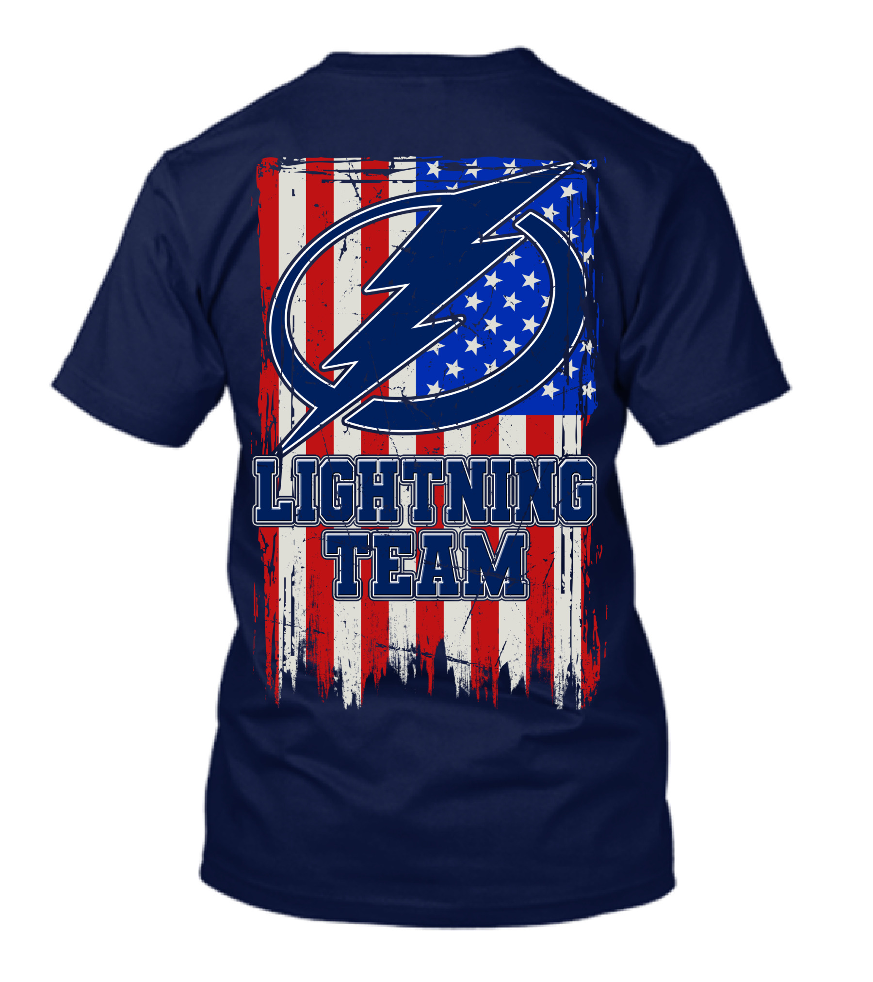 Tampa Bay Lightning Team American Flag T-Shirt