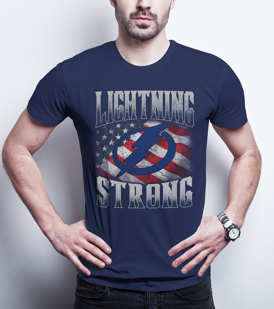 Lightning Strong Tampa Bay Flag T-Shirt