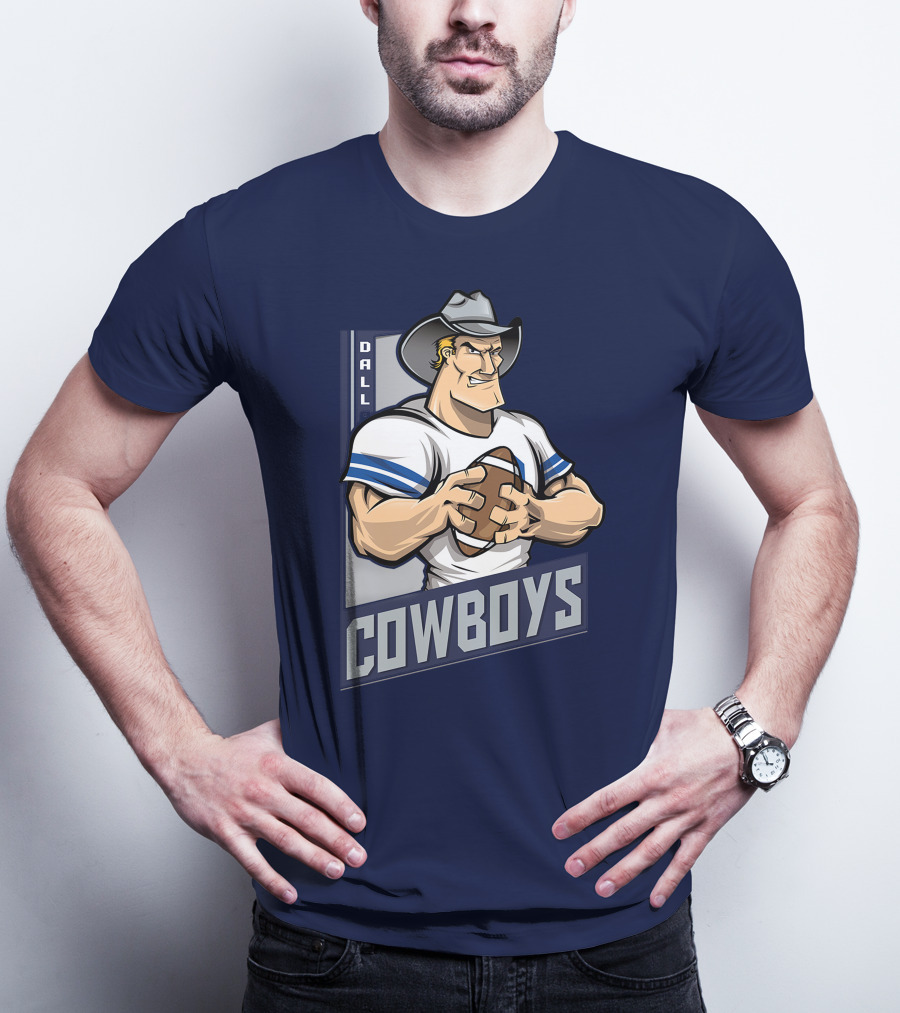 Dallas Cowboys Football Cartoon Character T-Shirt
