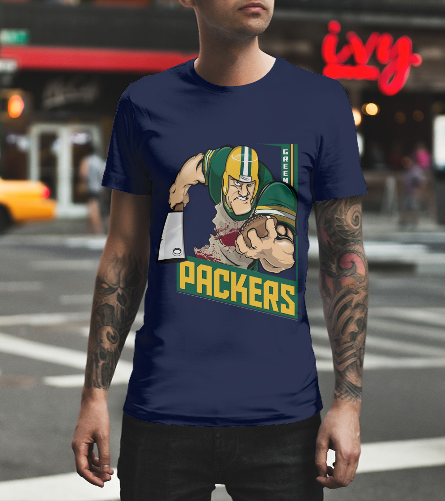 Green Bay Packers Tough Gridiron Warrior T-Shirt