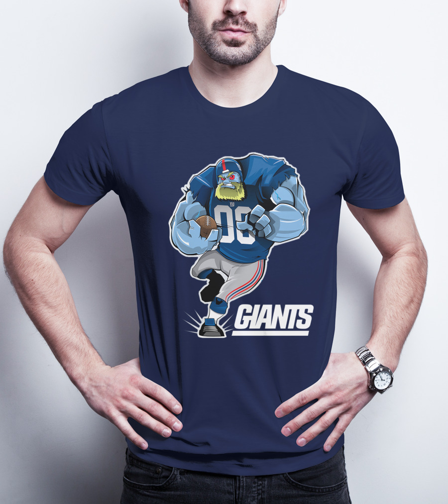 New York Giants Giants 98 Football Player Cartoon T-Shirt