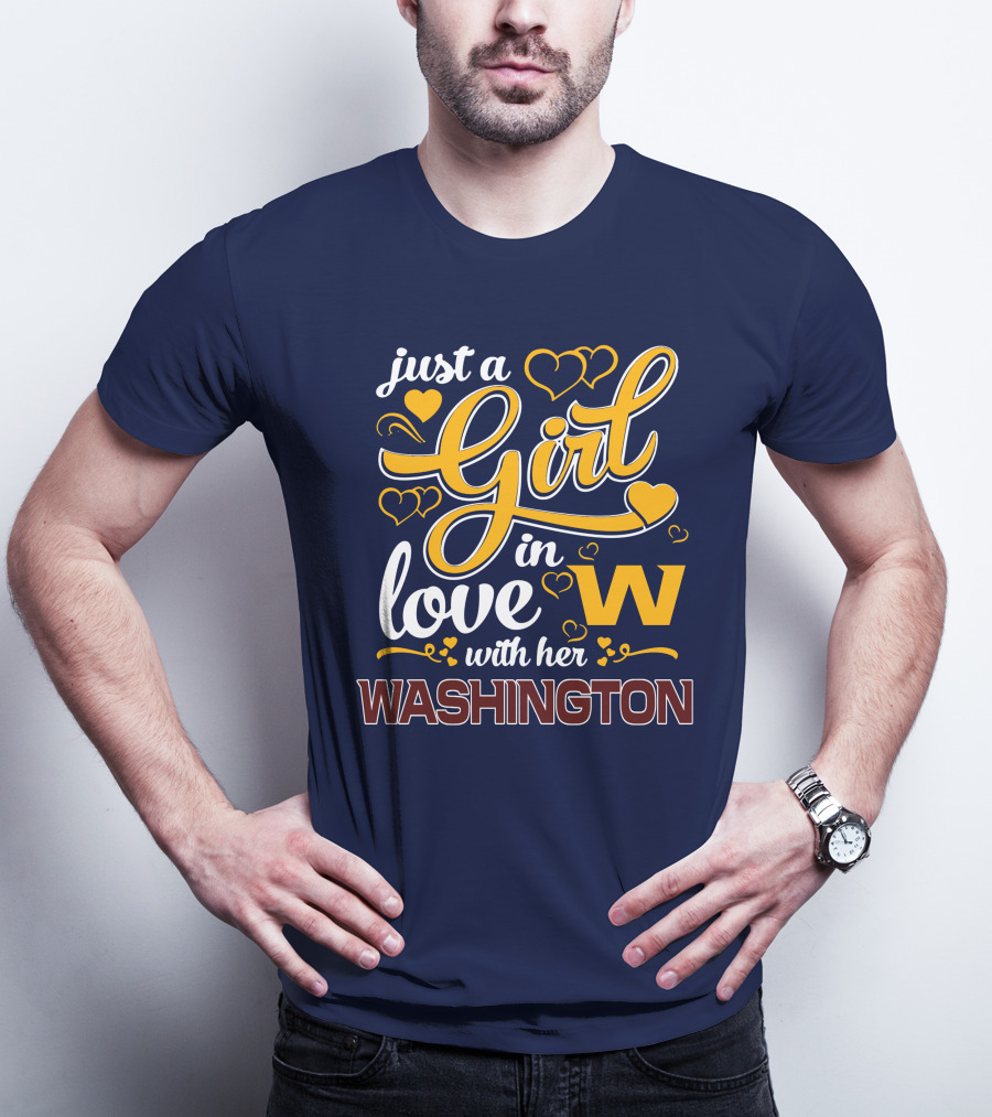 Just A Girl In Love With Her Washington T-Shirt