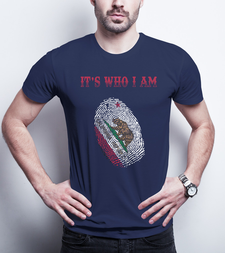 It's Who I Am Mexico Flag Fingerprint T-Shirt