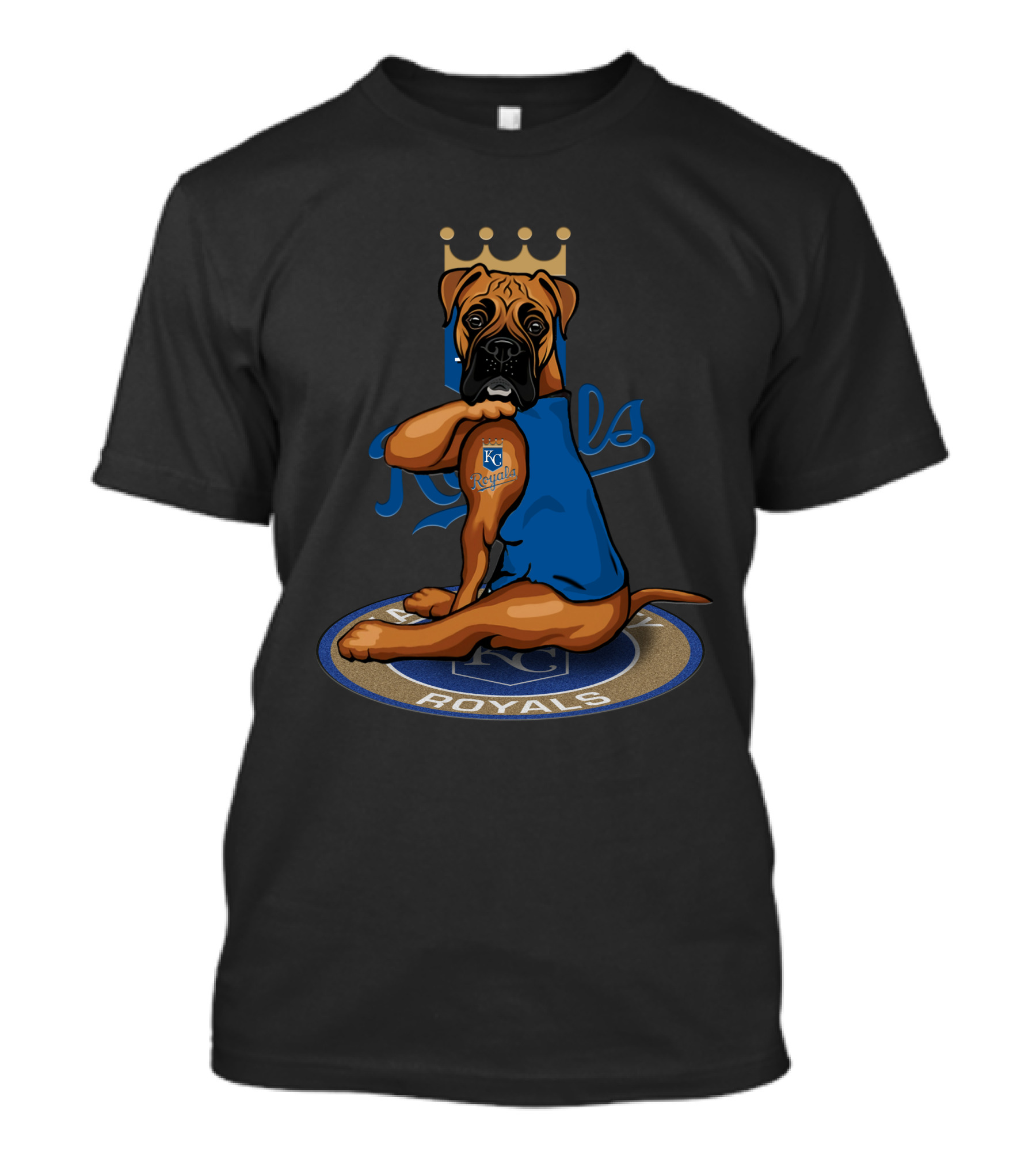 Kansas City Royals 12 Boxer Dog T-Shirt
