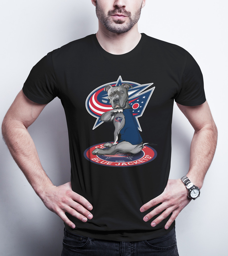 Columbus Blue Jackets Nhl Dog Mascot T-Shirt