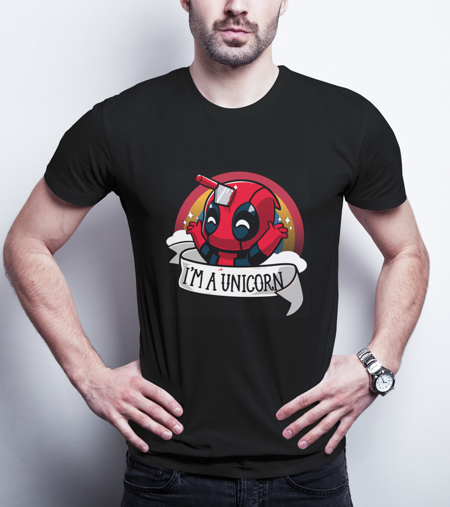 I'm A Unicorn Axe Head Deadpool Rainbow T-Shirt
