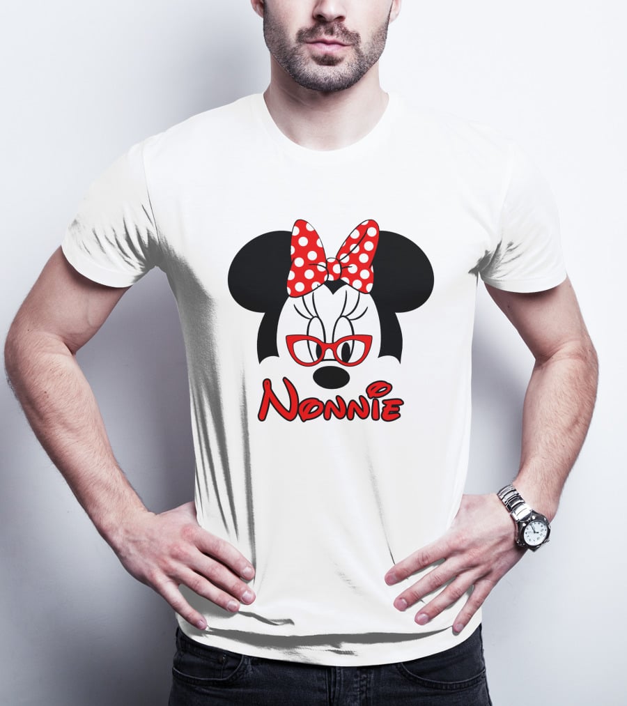 Nonnie Minnie Glasses Bow Polka Dot T-Shirt