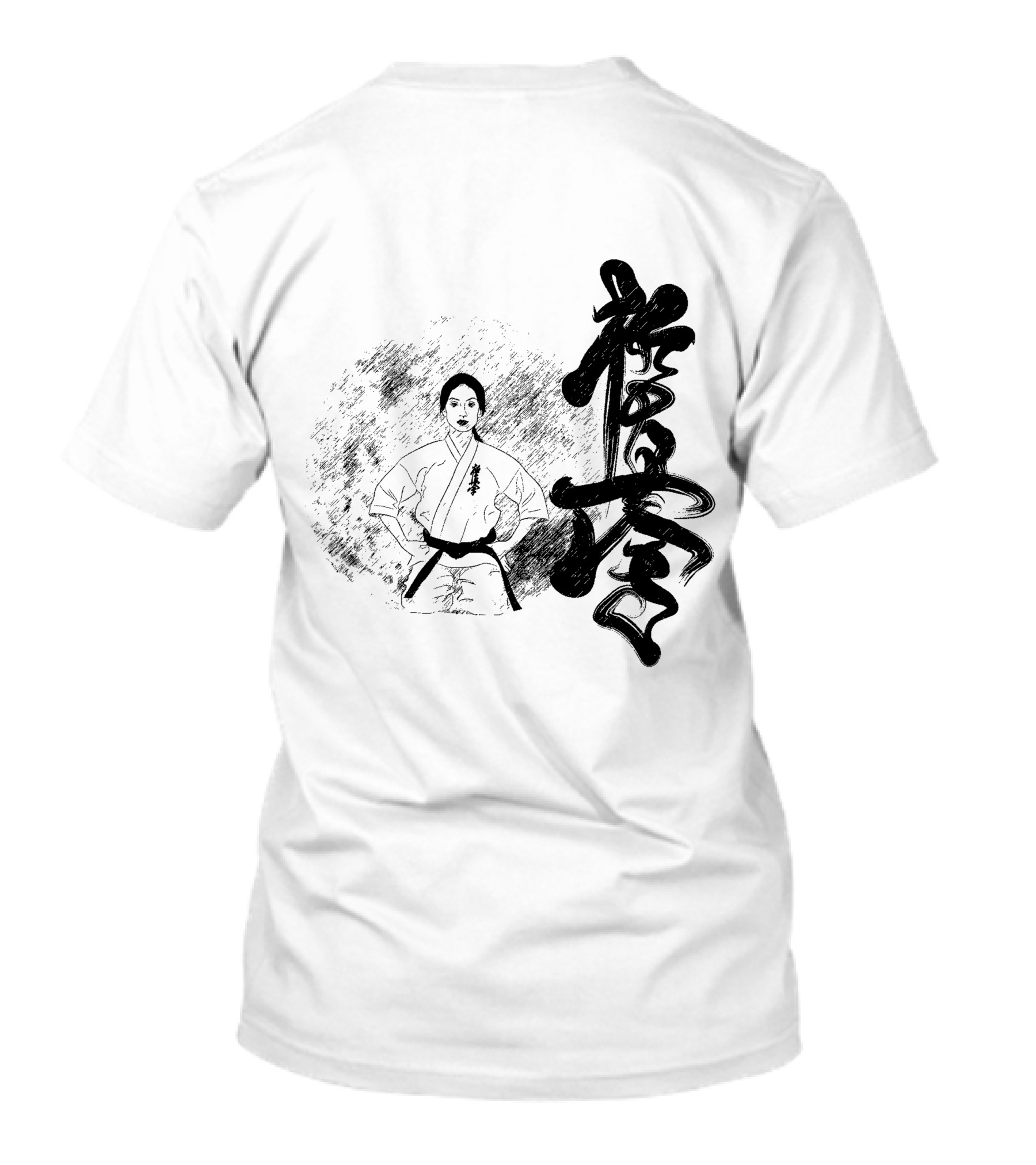 Karate Girl Black Kanji Martial Arts T-Shirt