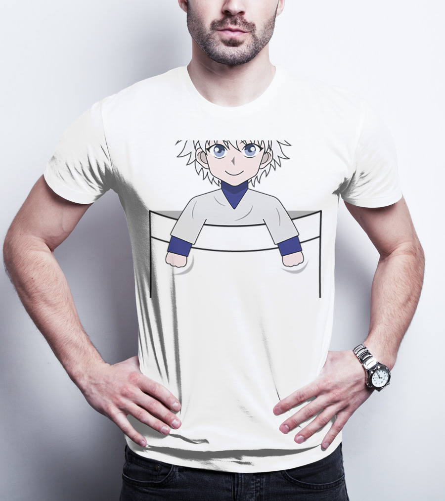 Killua Pocket Character Hunter X Hunter Anime Fan T-Shirt