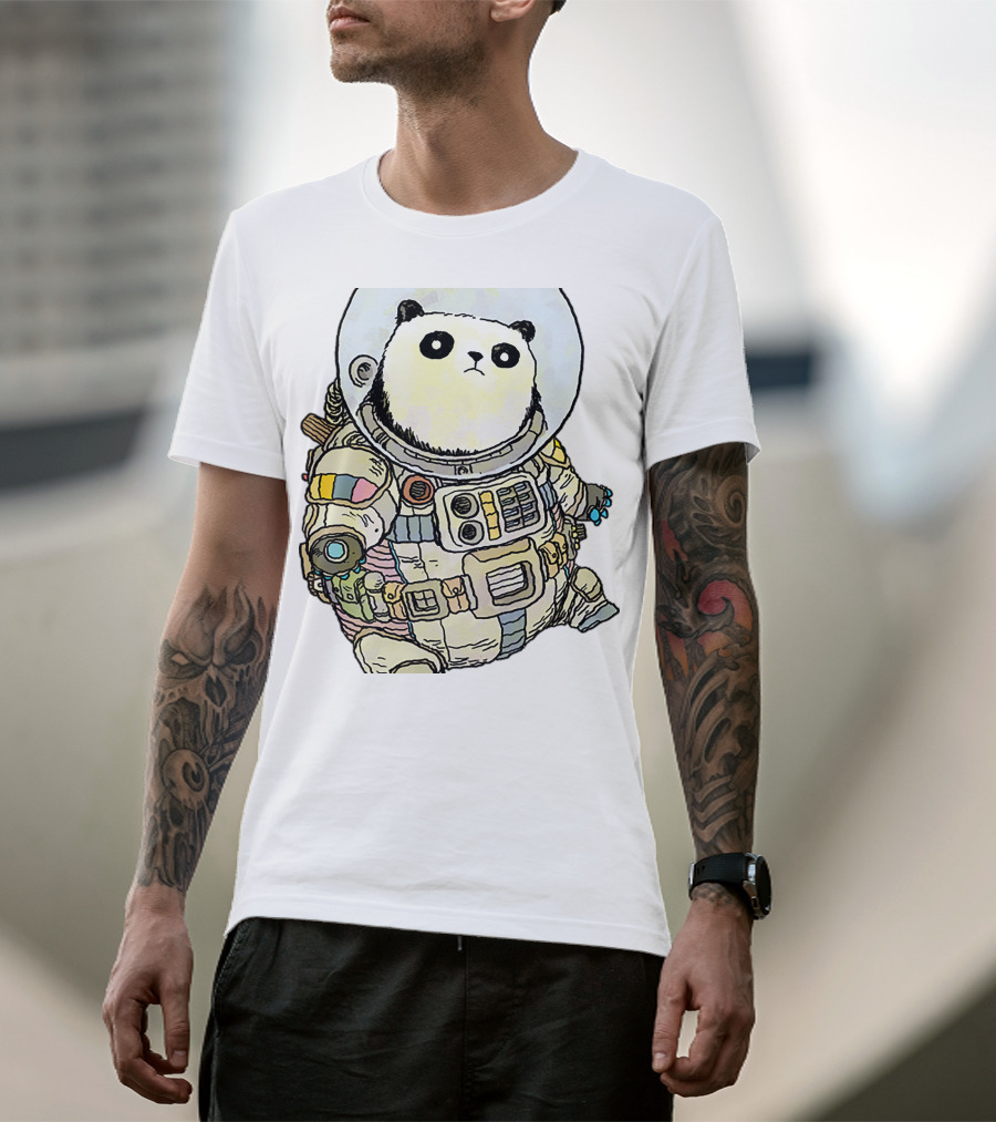 Panda Astronaut Adventure In Space Suit T-Shirt