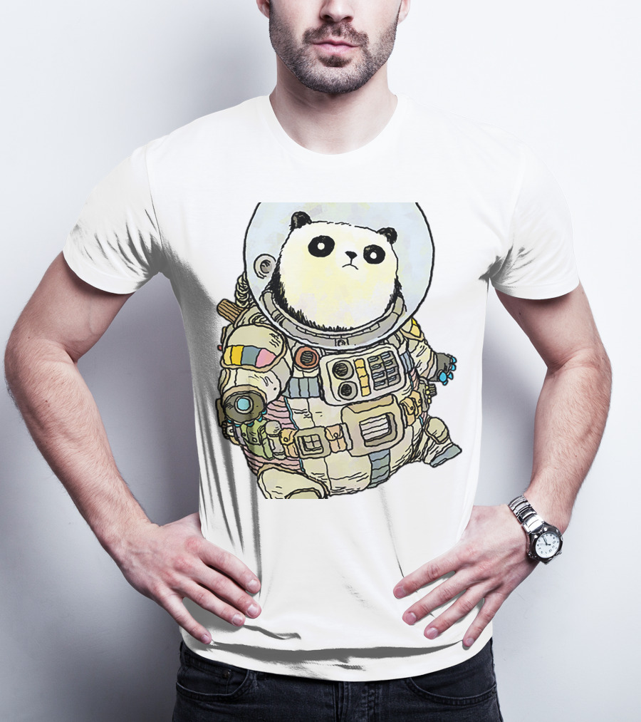 Panda Astronaut Adventure In Space Suit T-Shirt