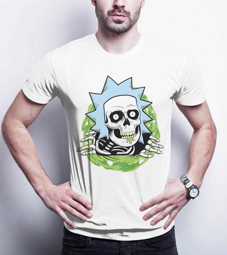 Rick And Morty Skull Portal Rick T-Shirt