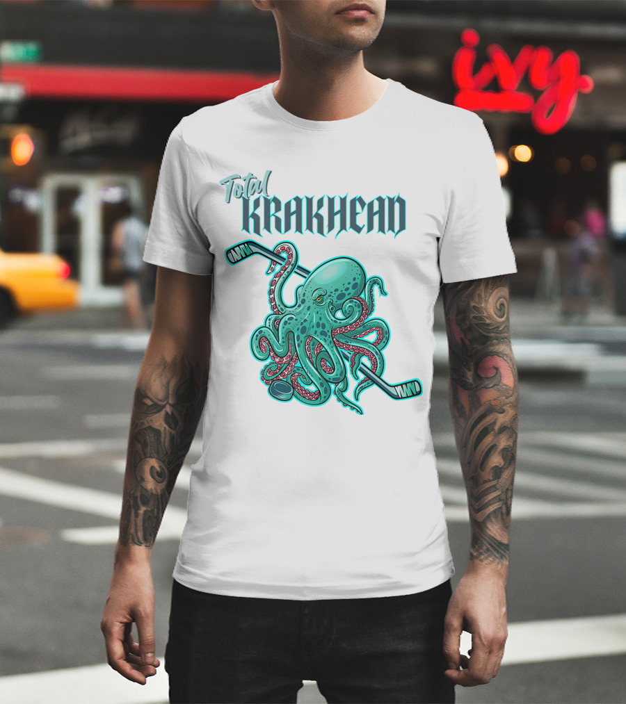 Total Krakhead Seattle Kraken Hockey Tentacles T-Shirt