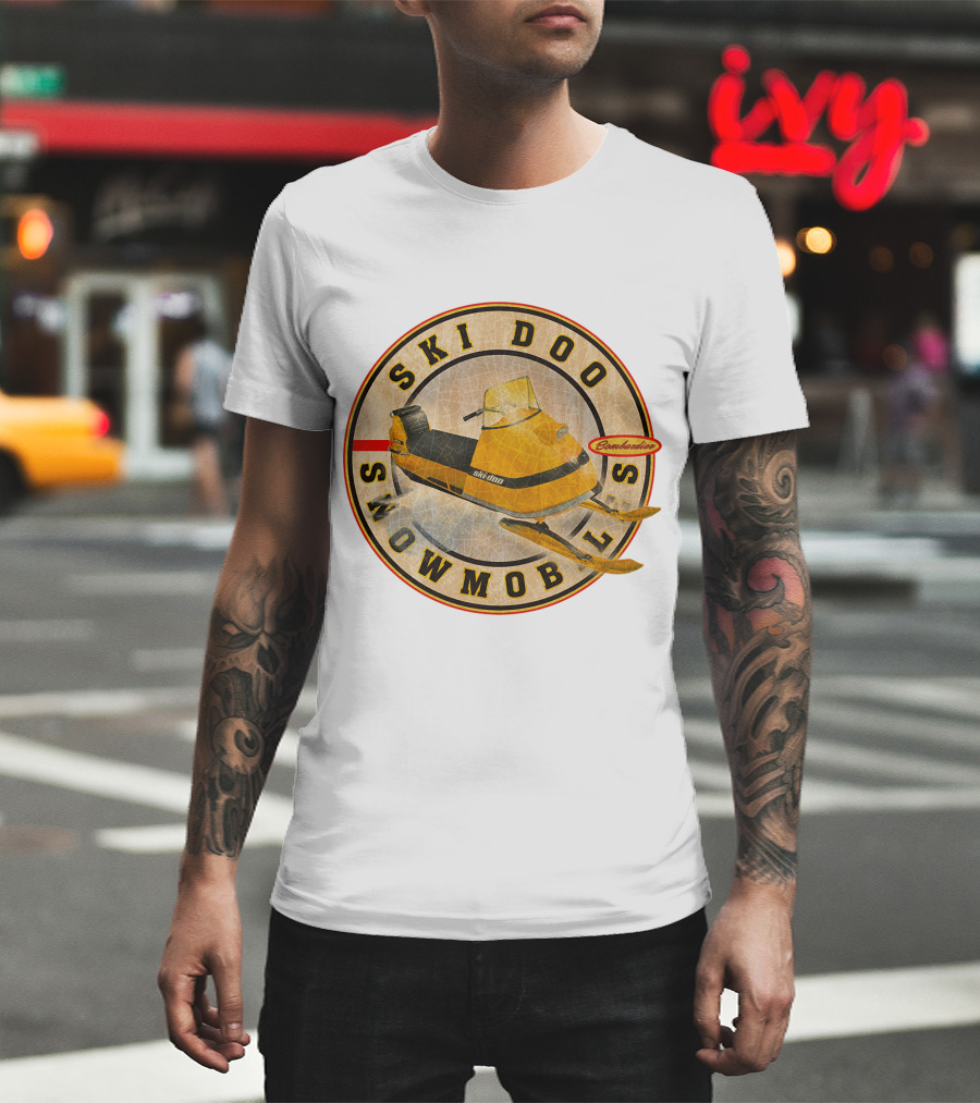 Ski Doo Vintage Bombardier Snowmobiles Classic Emblem T-Shirt