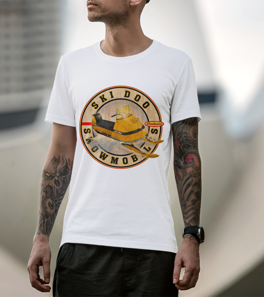 Ski Doo Vintage Bombardier Snowmobiles Classic Emblem T-Shirt