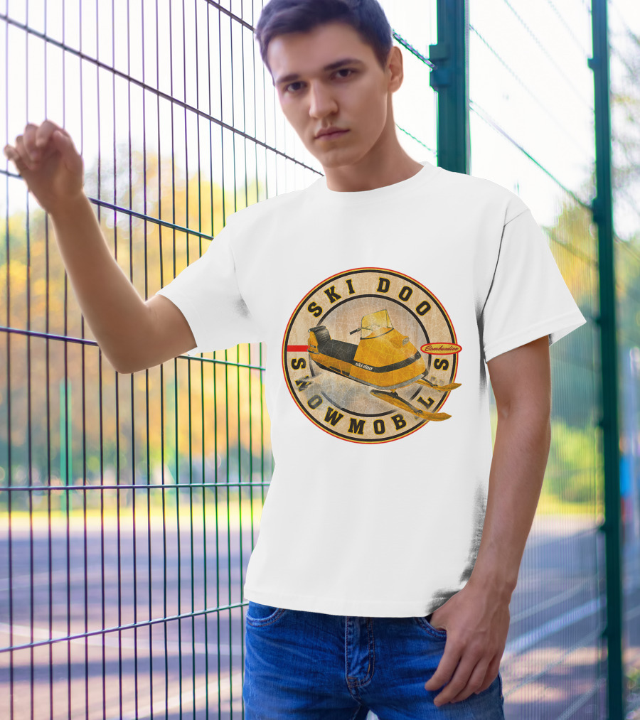 Ski Doo Vintage Bombardier Snowmobiles Classic Emblem T-Shirt